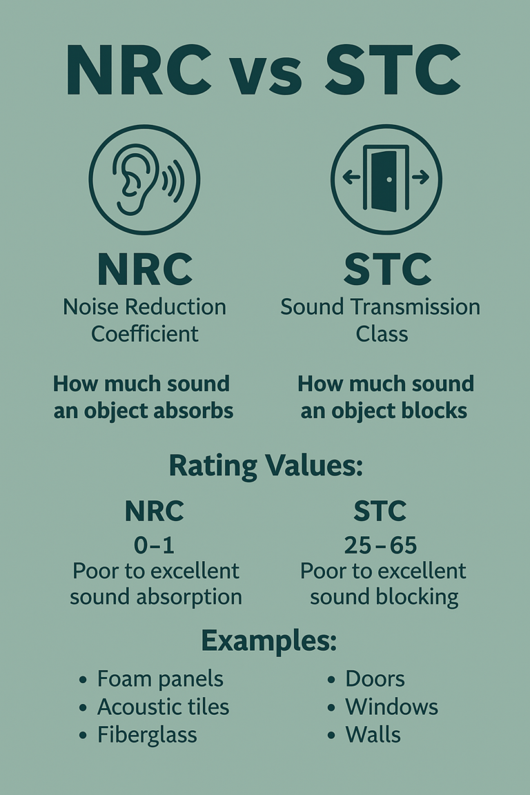 NRC vs STC: Simple Explanation for Better Soundproofing & Acoustics